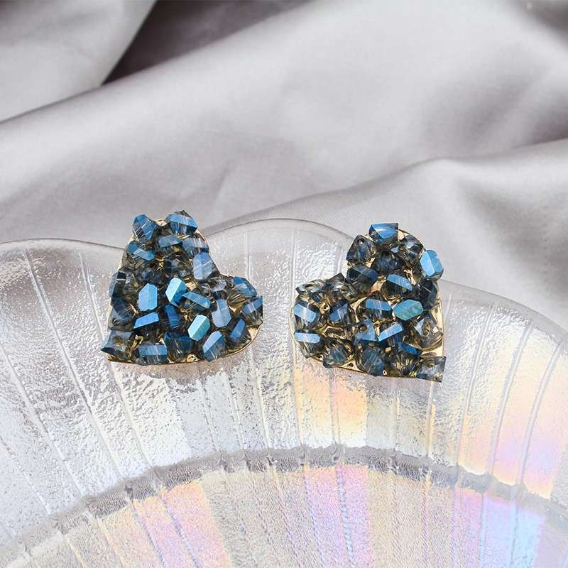 aretes broche de clip corazón - Venta de accesorios