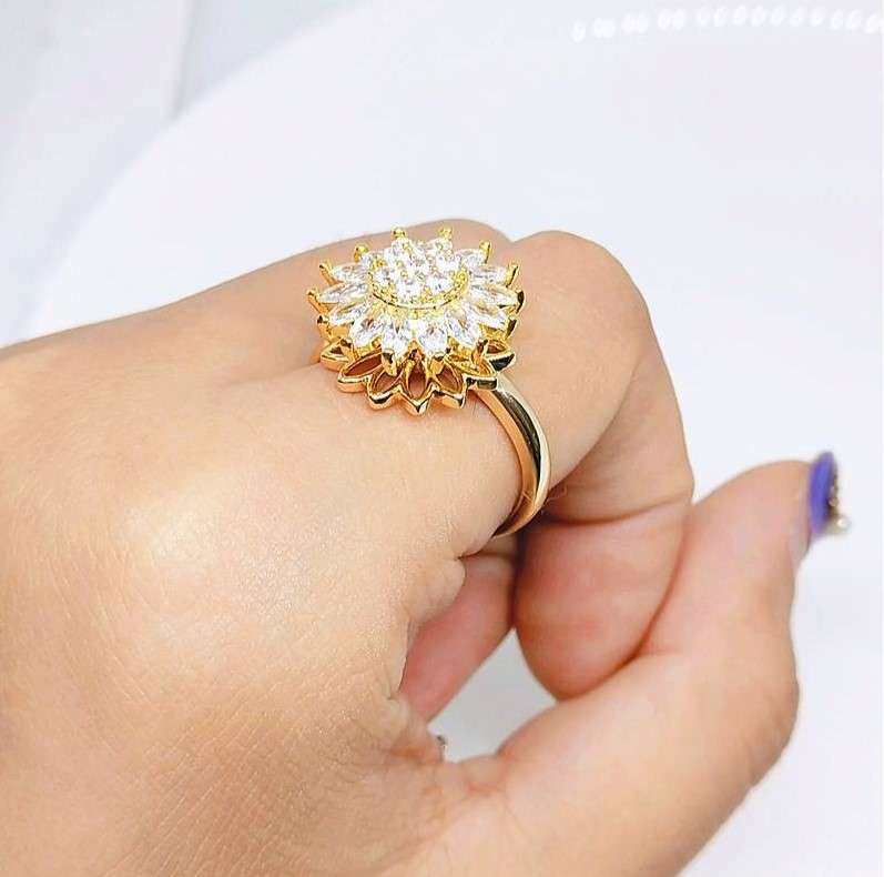 anillo girasol rotable Golden - Venta de accesorios